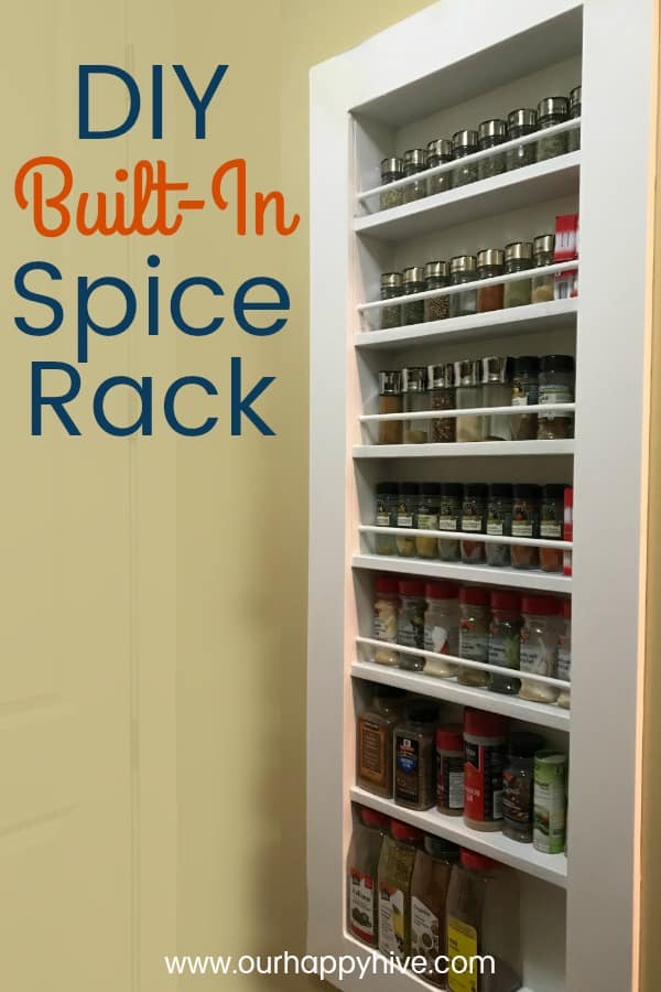 DIY Built In Spice Rack - Our Happy Hive