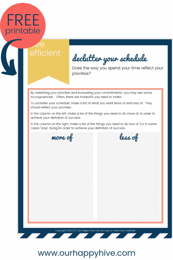 Simplify Your Life Declutter Your Schedule