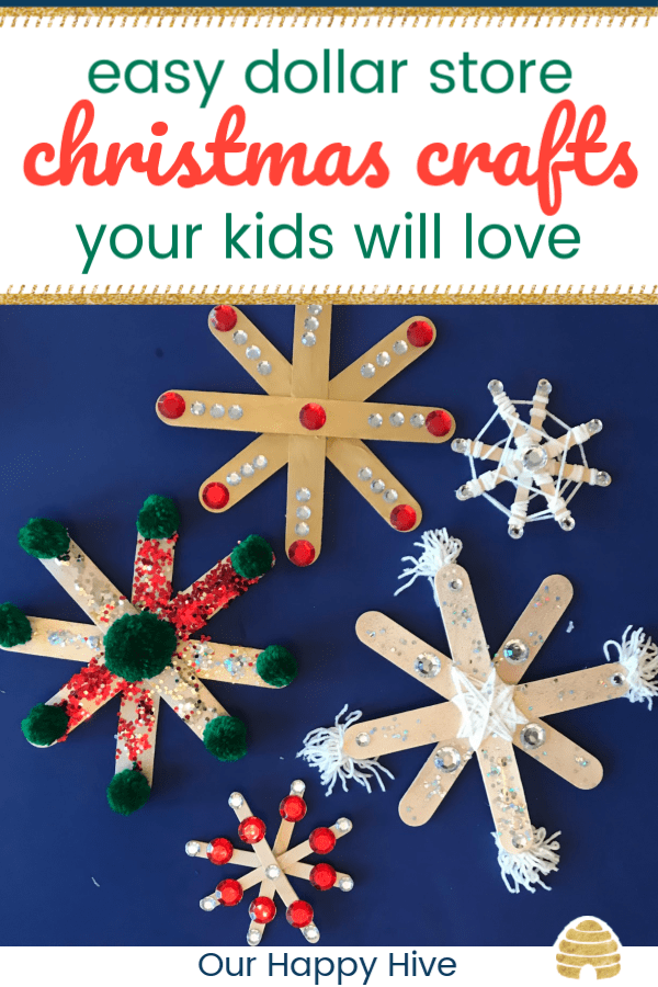 3 Easy Dollar Store Christmas Crafts Every Kid Will Love